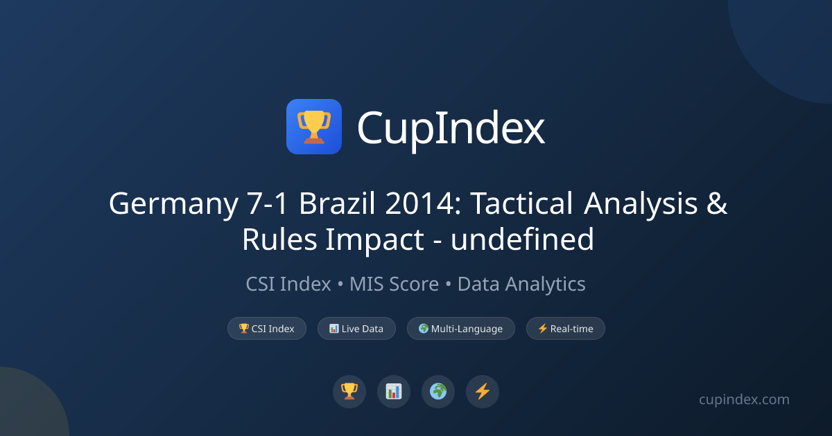 Germany 7-1 Brazil 2014: Tactical Analysis & Rules Impact - undefined ...